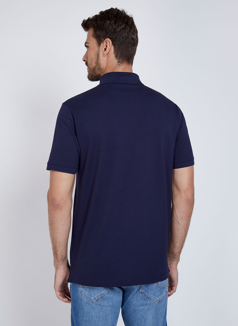 Polo Pima Básica Essencial Comfort Fit Masculina Individual - Individual