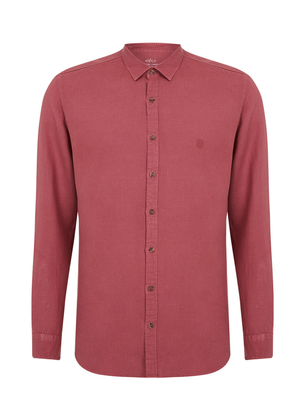 Camisa Slim Fit Linho Garment Masculina Individual - Individual